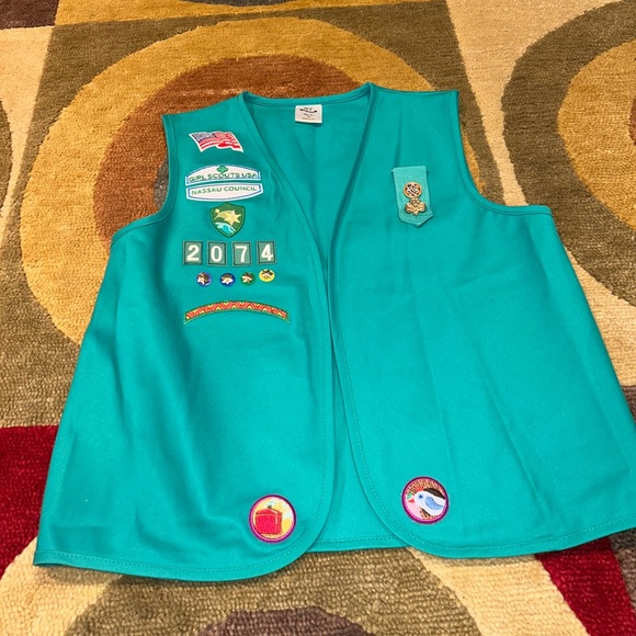 Jackets & Coats | Girl Scouts Junior Vest Girls Kids Size Xl 18 ...